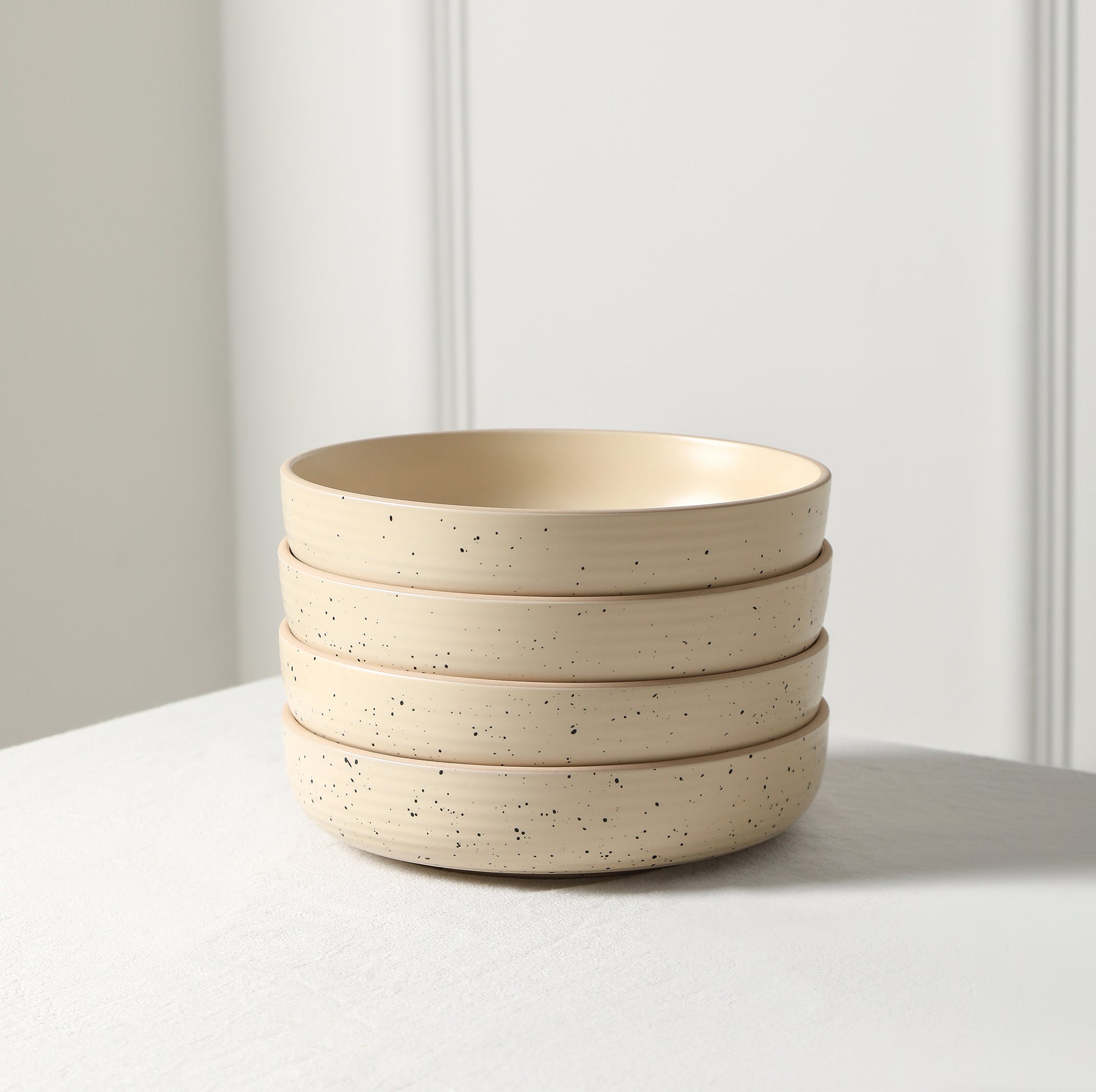 Stone + Lain Lauren Stoneware Beige Dinnerware Set | 32-Piece ...